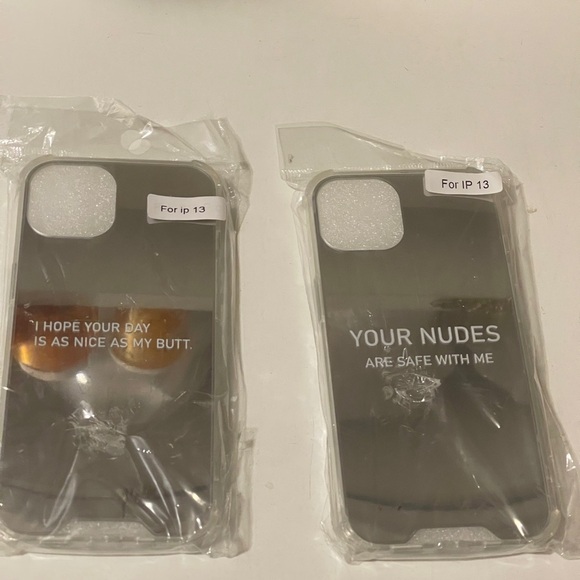 Accessories | Iphone 13 Two Mirror Cases With A Cute Message Both Are ...